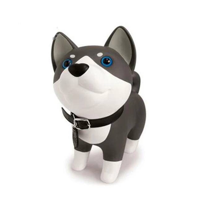 Alcancía Reutilizable Perro Husky Lobo